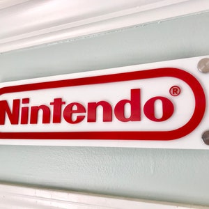 Nintendo Logo Wall Plaque - Layered, Sign, Decor, Super Mario, Zelda ...
