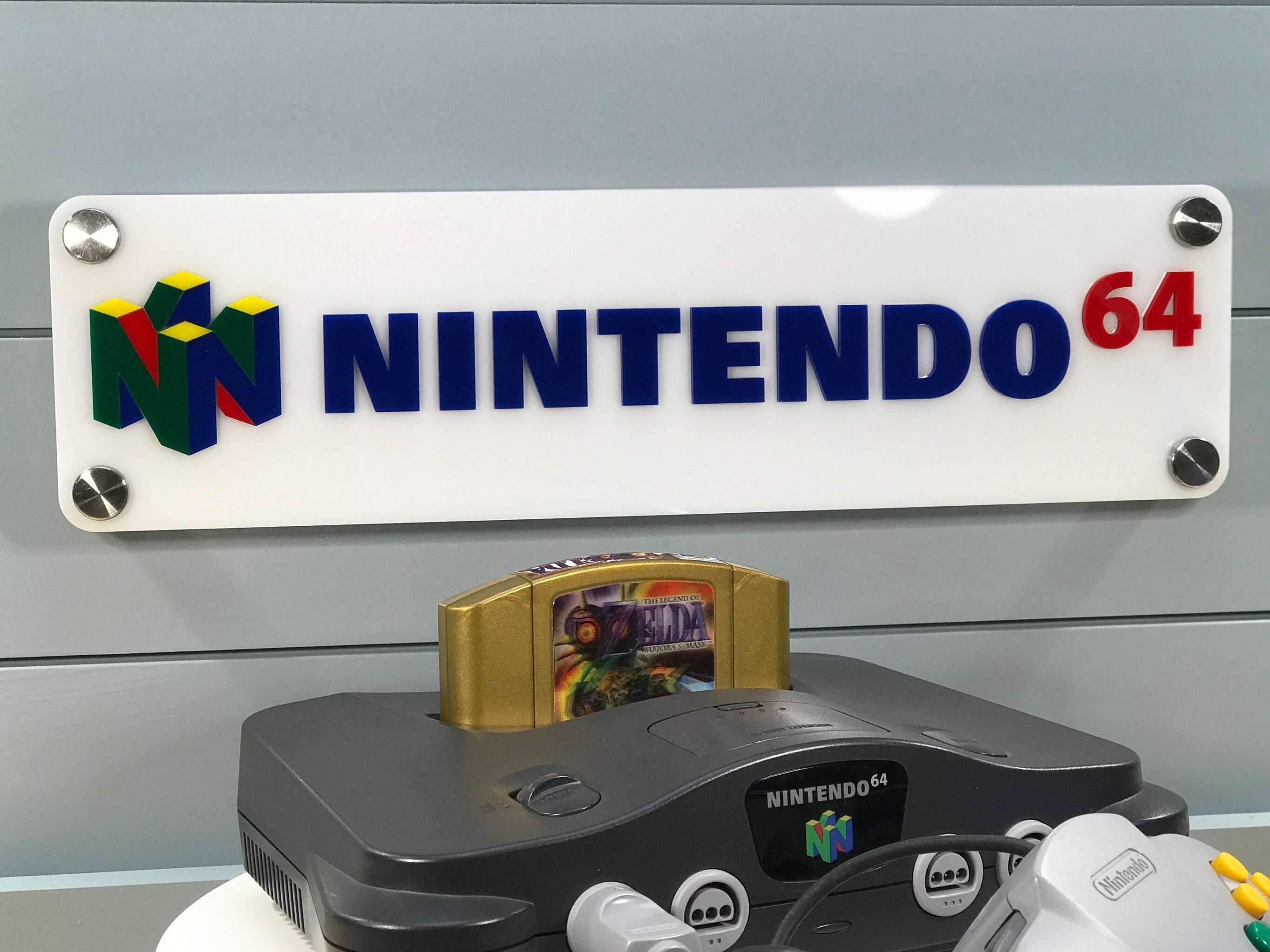 Nintendo 64 Logo Wall Plaque Layered Sign Decor Super - Etsy