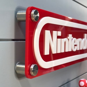 Nintendo Logo Wall Plaque - Sign, Decor, Super Mario, Zelda, Metroid ...