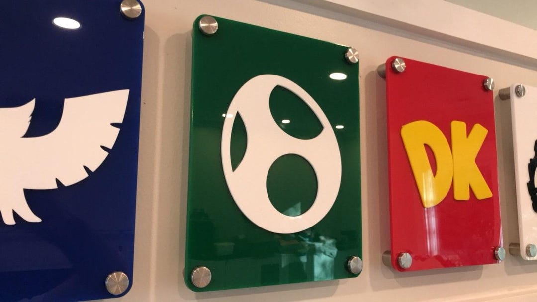 Nintendo Acrylic Character Sign - Game Room Decor - Etsy