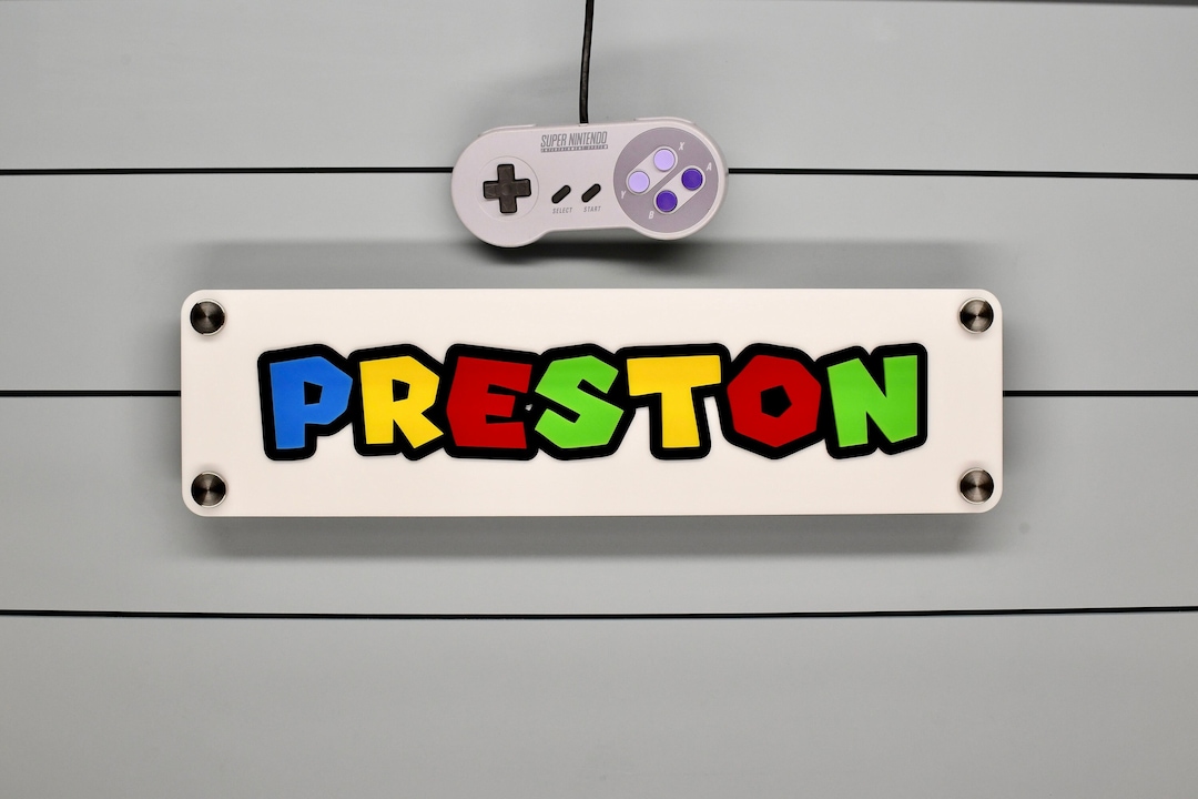 Custom Super Mario Acrylic Name Sign – Kids Room Decor - Etsy