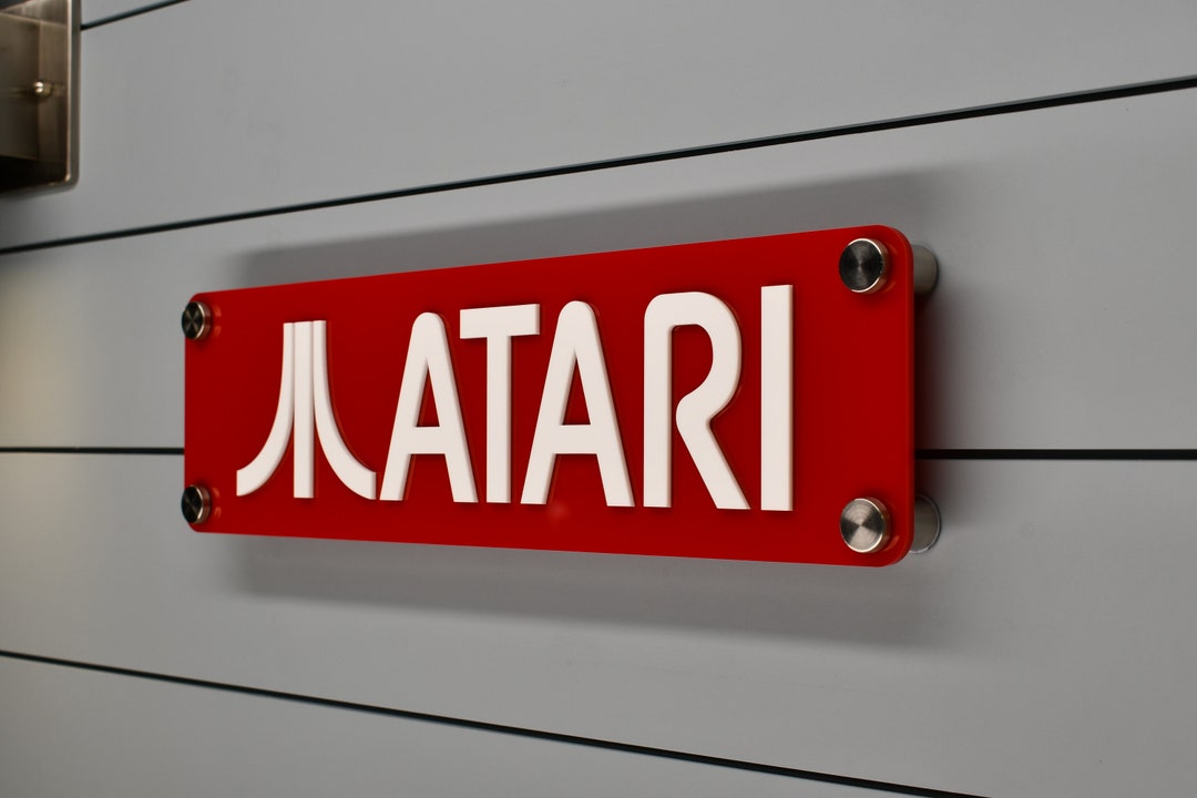 Atari Logo Sign - Layered Acrylic, Retro Gameroom Decor - Etsy