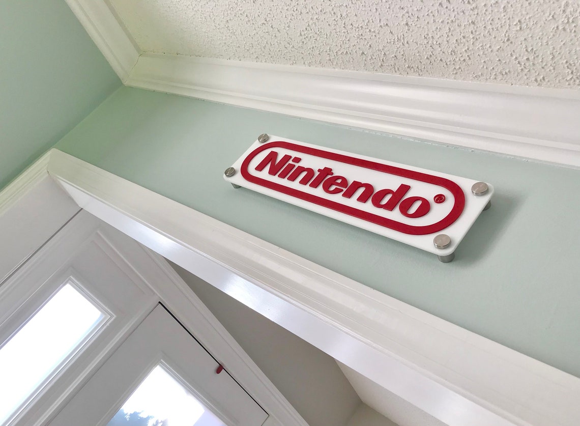 Nintendo Logo Wall Plaque Layered Sign Decor Super Mario - Etsy