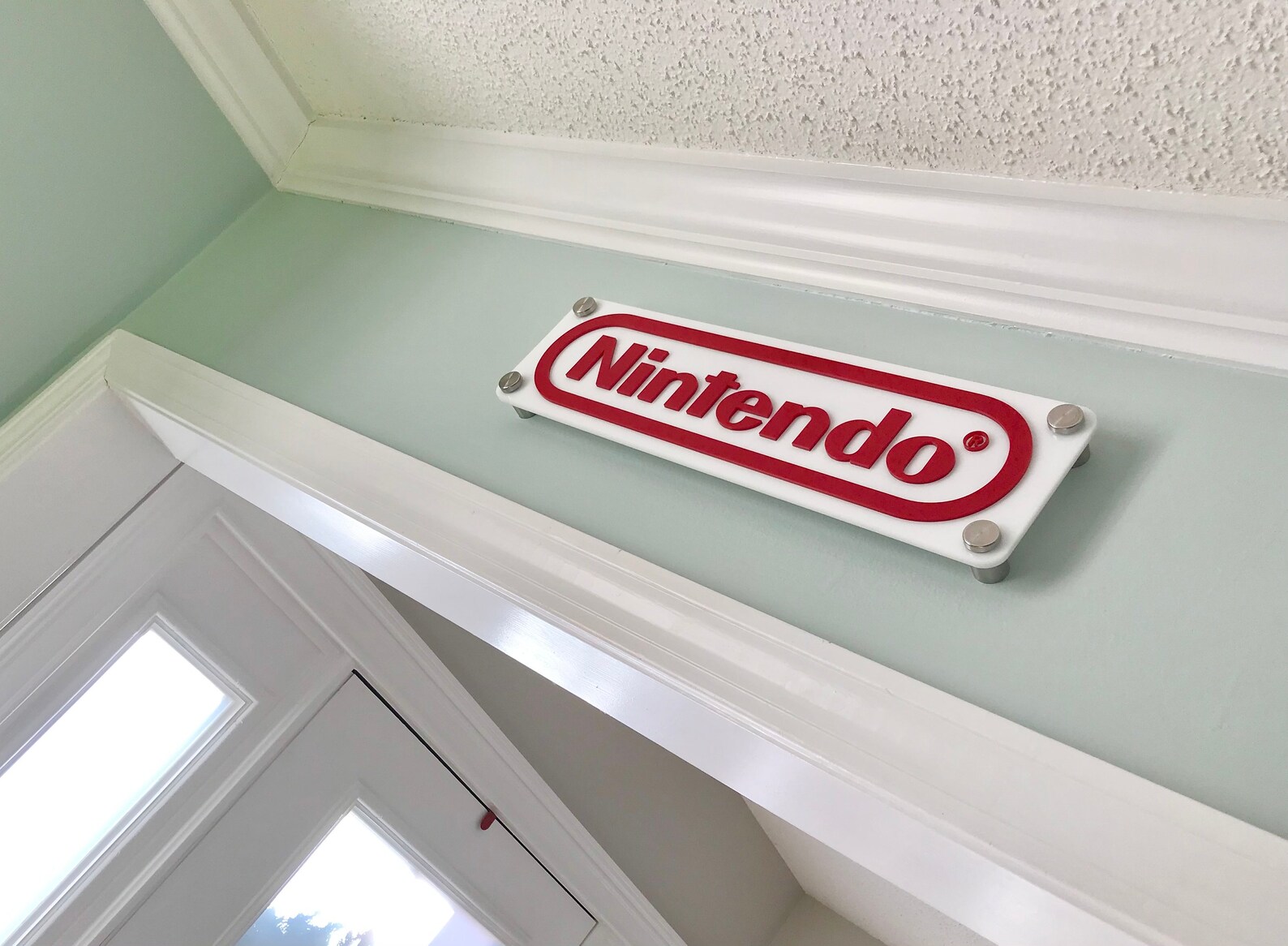 Nintendo Logo Wall Plaque - Layered, Sign, Decor, Super Mario, Zelda ...