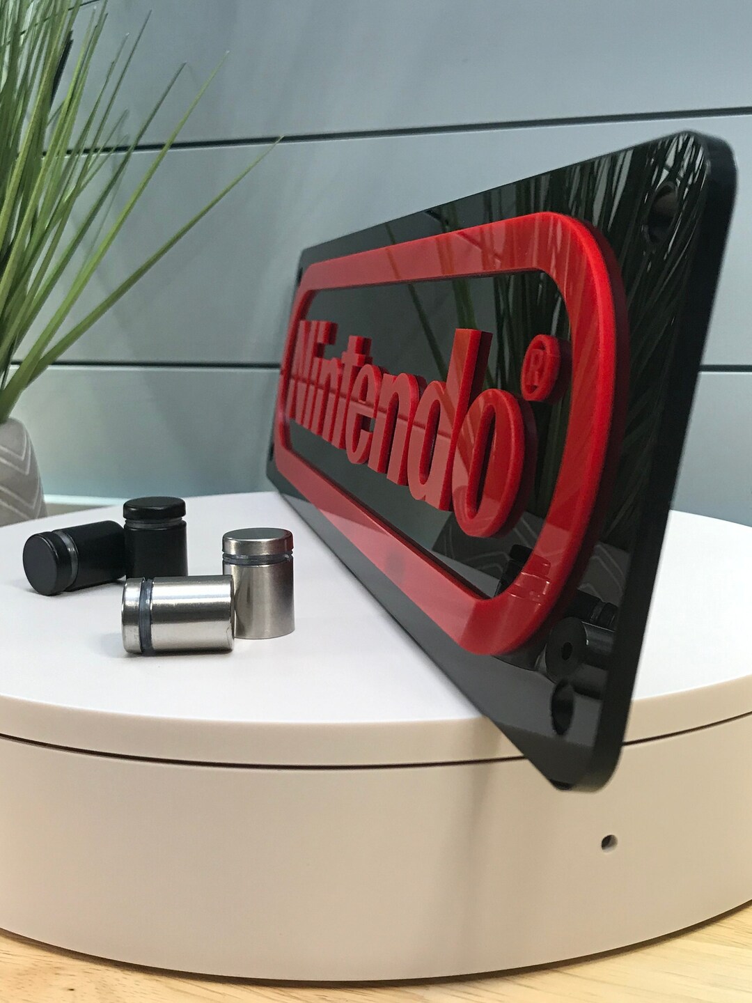 Nintendo Logo Wall Plaque Layered, Sign, Decor, Super Mario, Zelda ...