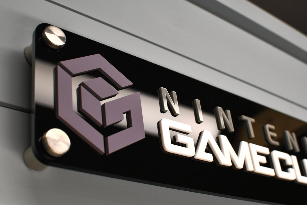 Nintendo Gamecube Wall Plaque - Layered, Sign, Decor, Super Mario ...
