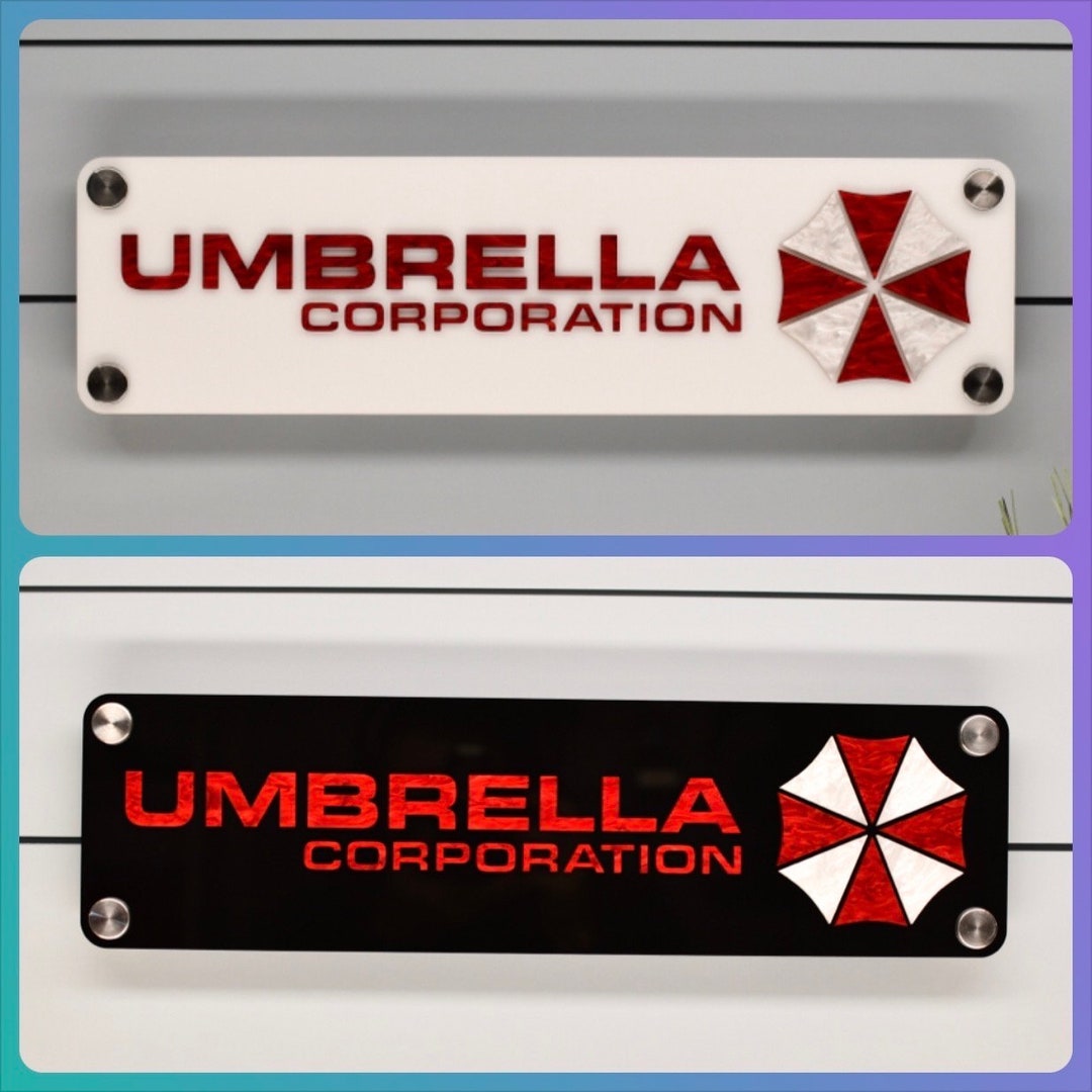 UMBRELLA CORPORATION Premium Layered Marble Acrylic Plaque, Resident ...