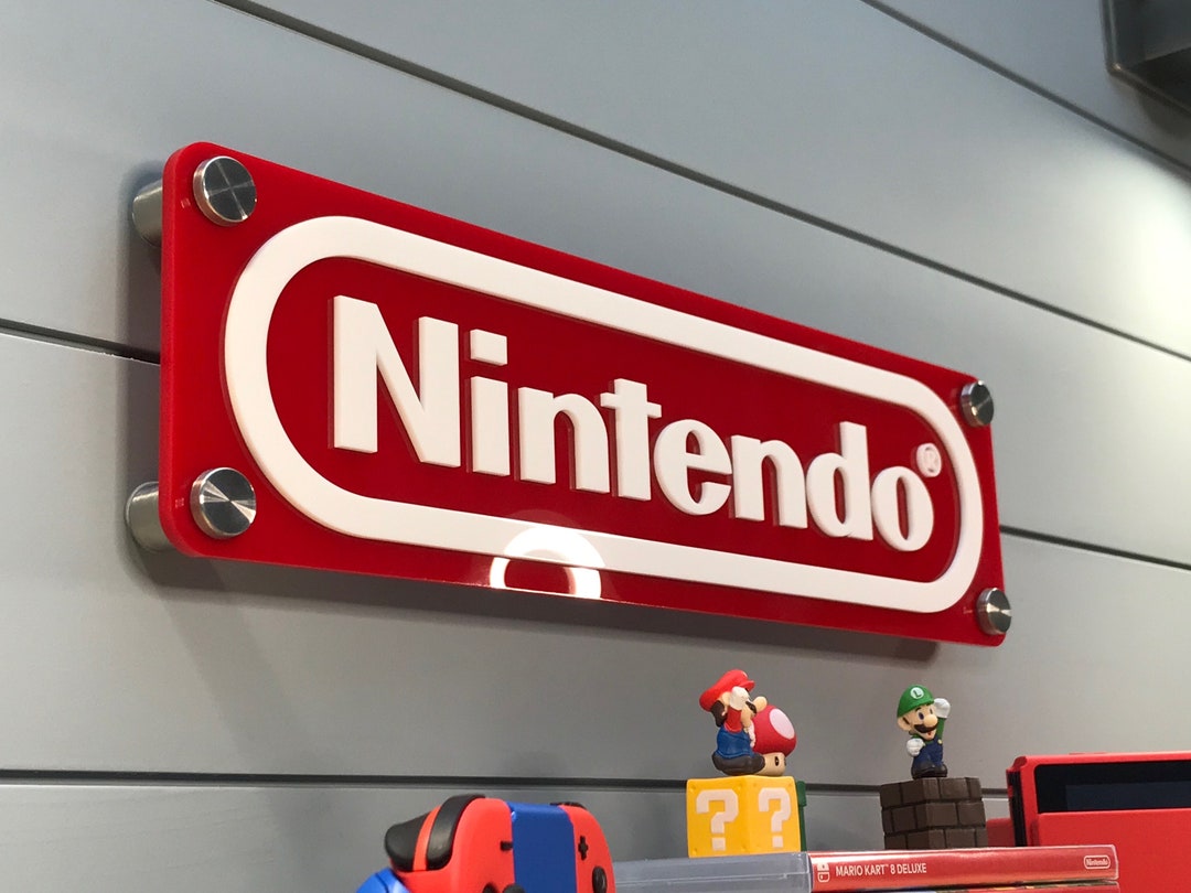 Nintendo Logo Wall Plaque - Sign, Decor, Super Mario, Zelda, Metroid ...