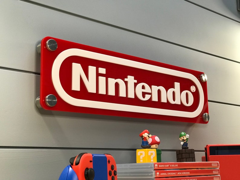 Layered Acrylic Nintendo Logo Sign – Gamer Room Decor - Etsy