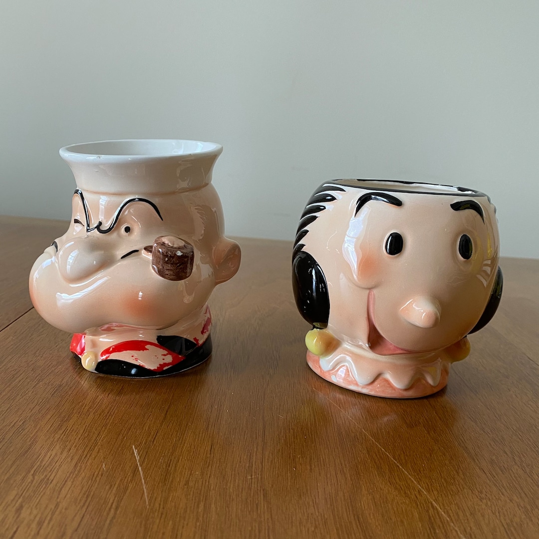 Popeye and Olive Oyl Mug Set 1980s - Etsy