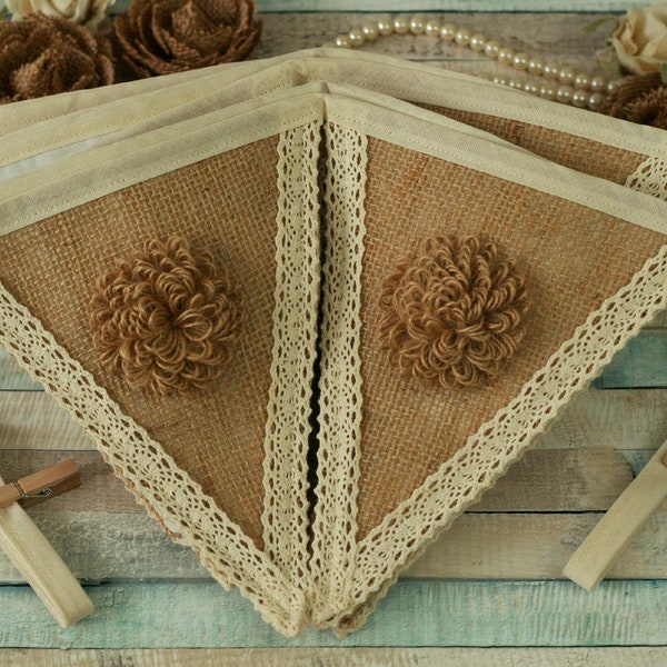 Burlap Bunting - Etsy UK