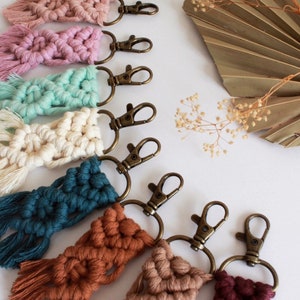 Macramé Keychains Small NEW COLORS Mini Macrame Keychains - Etsy