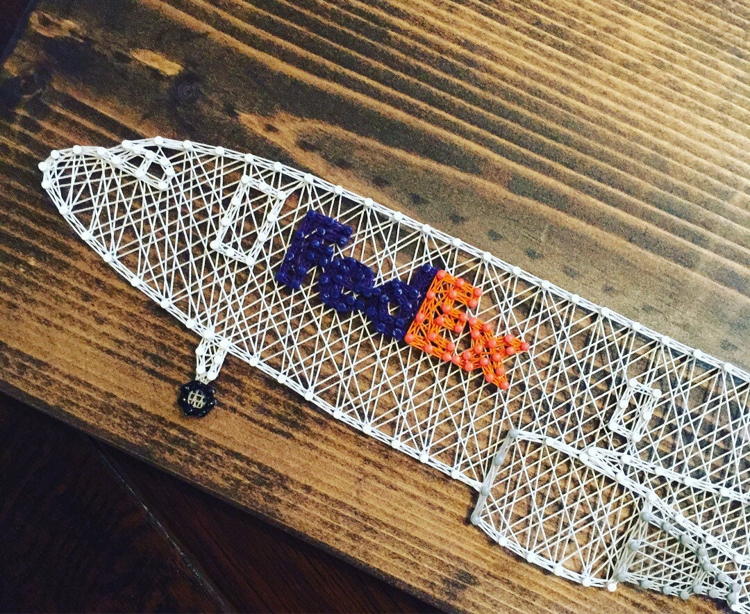 Fedex Airplane String Art Aviation - Etsy