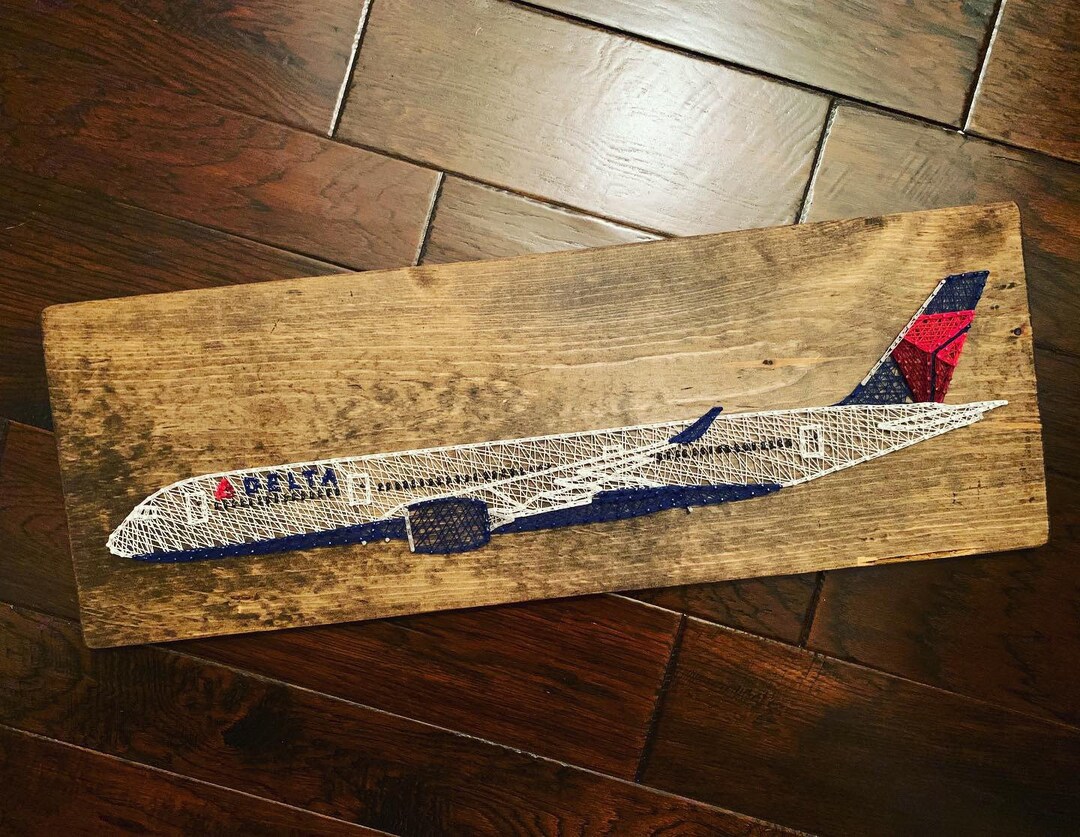 Delta Airbus A350 Airplane String Art Aviation - Etsy