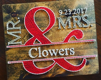 Mr Mrs String Art | Etsy