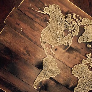 World Map String Art - Etsy