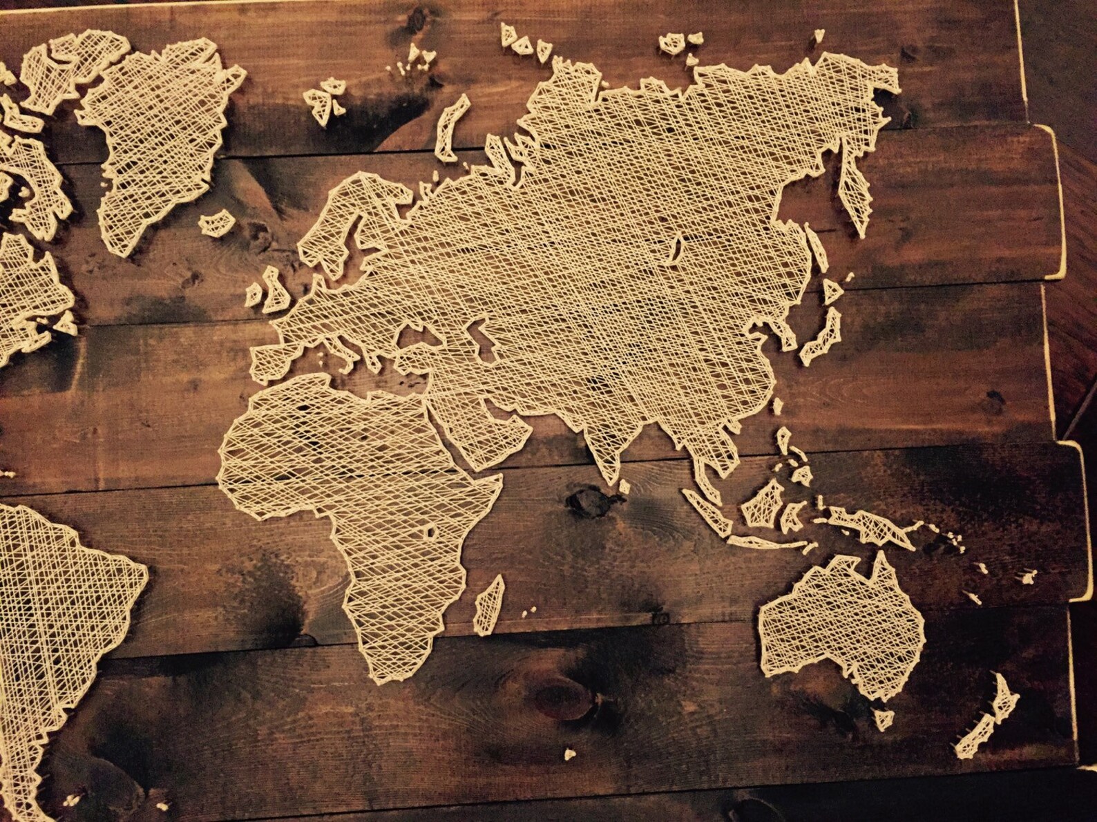 World Map String Art - Etsy