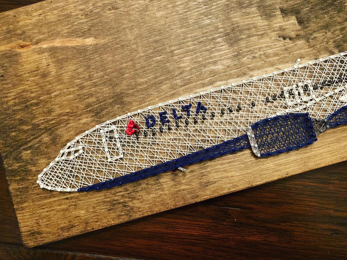 Delta 737-800 Airplane String Art Aviation - Etsy