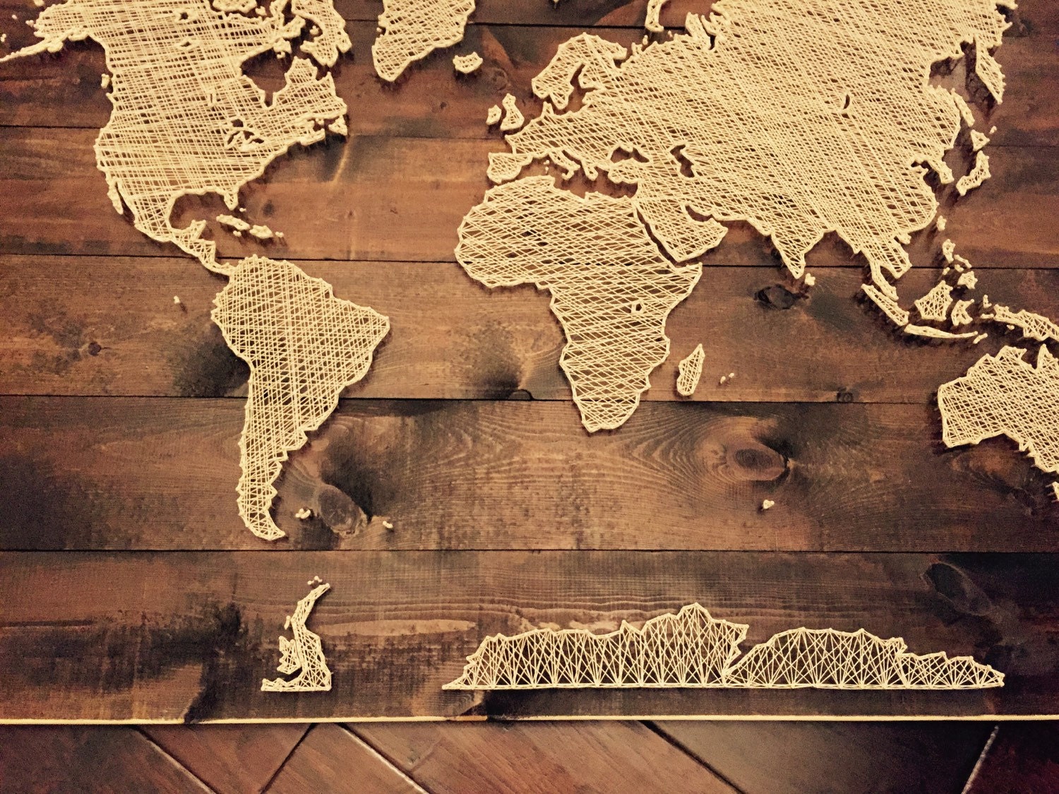 World Map String Art - Etsy