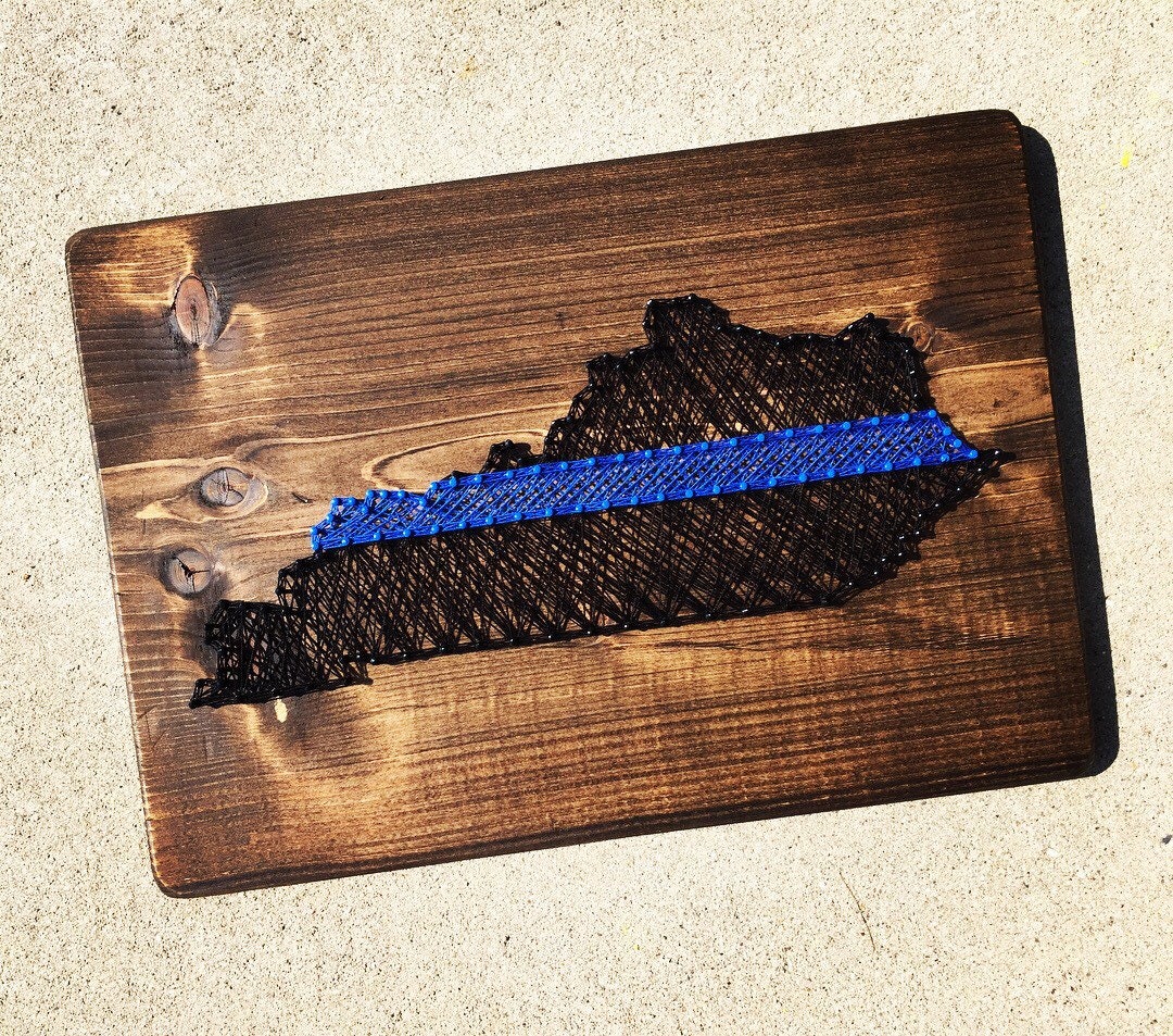 Thin Blue Line Police String Art - Etsy