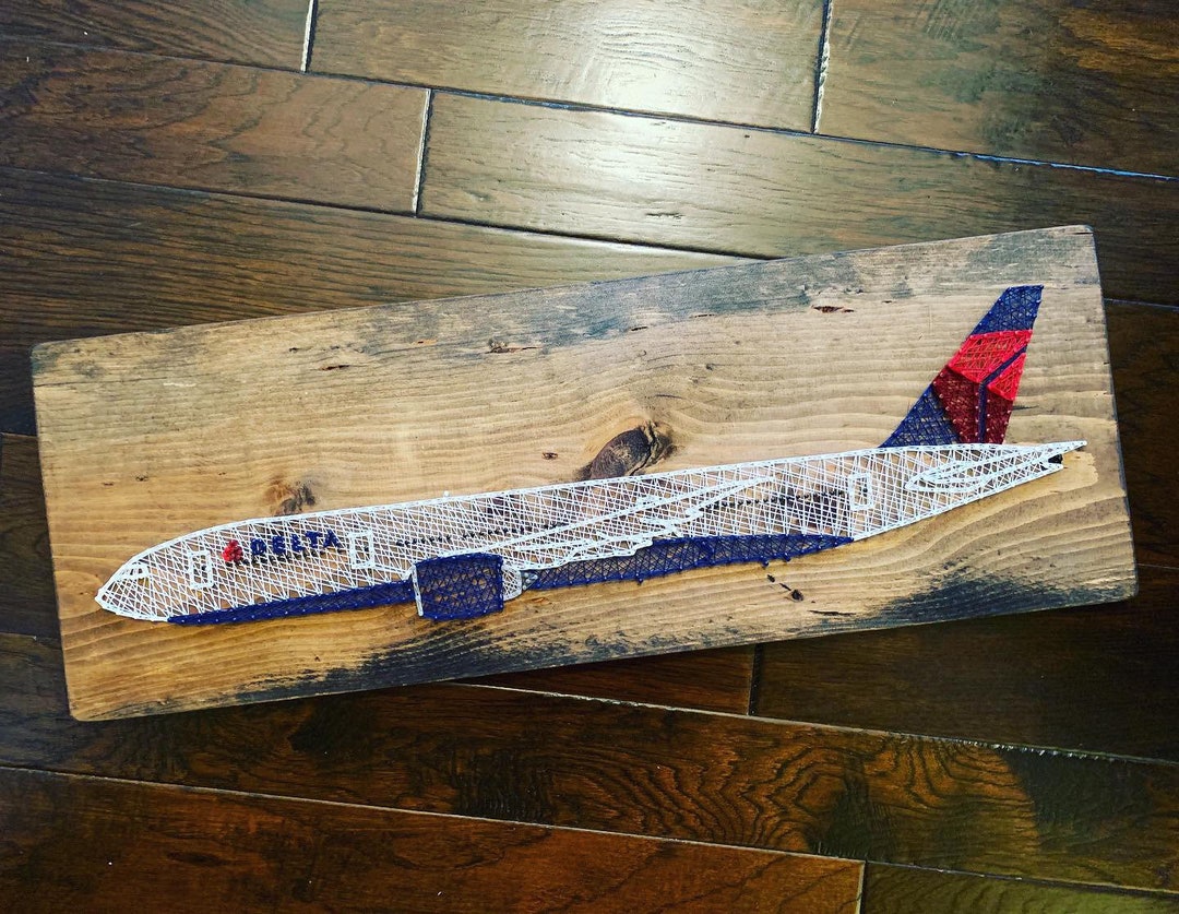 Delta Airbus 777 Airplane String Art Aviation - Etsy