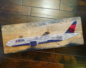 Delta Airbus A350 Airplane String Art Aviation - Etsy