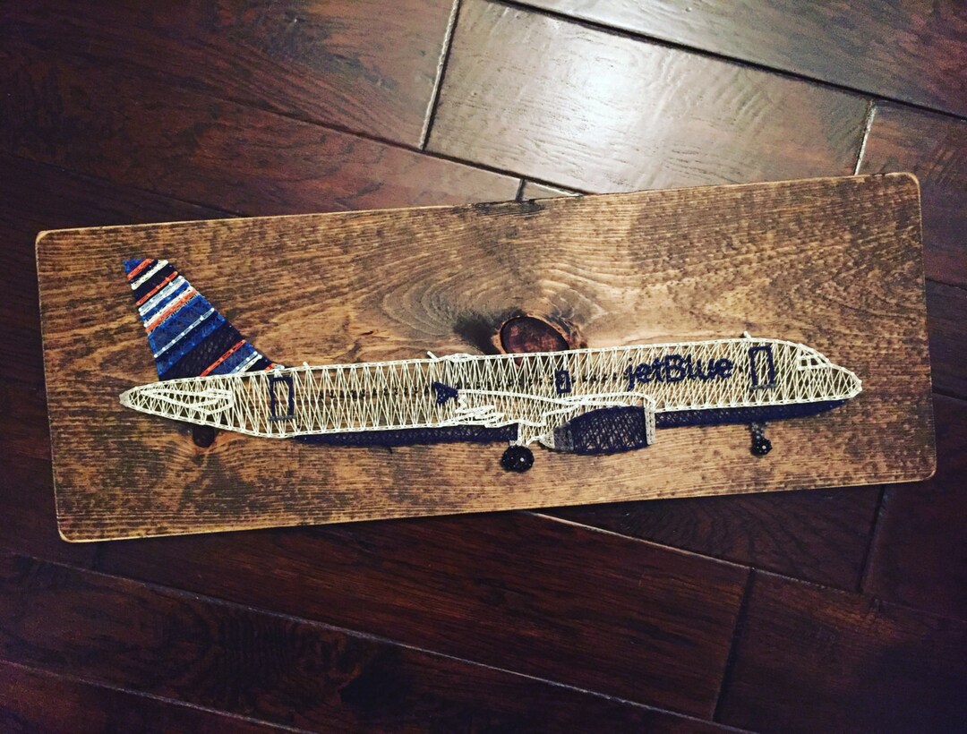 Jetblue Airbus A320 barcode Airplane String Art Aviation - Etsy