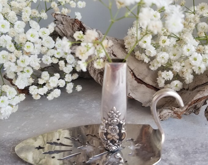 Silverware Bud Vase Made From VINTAGE Silverware and Pie Server Spoon ...