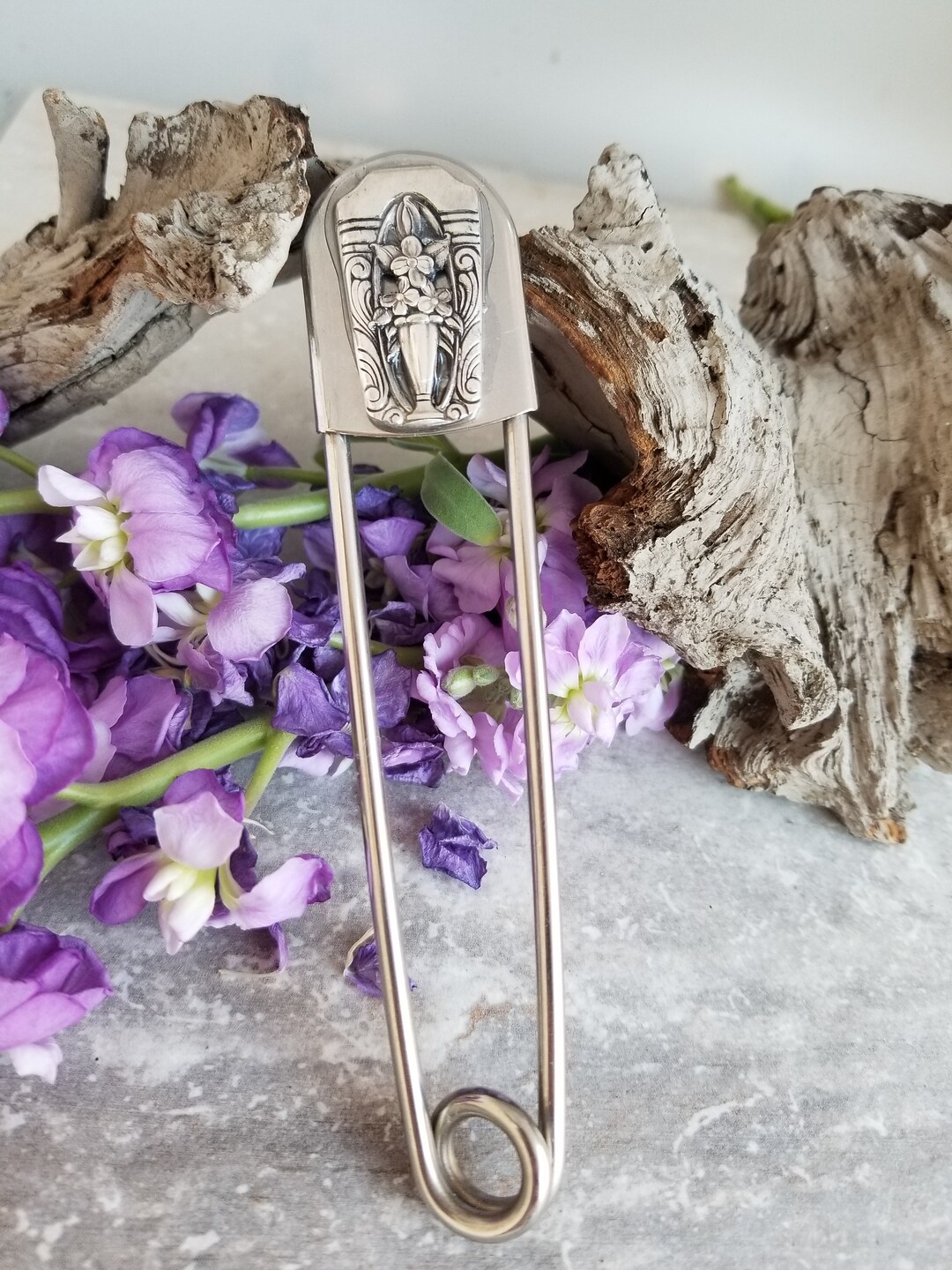 Safety Pin Keychain Made With SPOON Accent, Handmade, New Home Gift ...