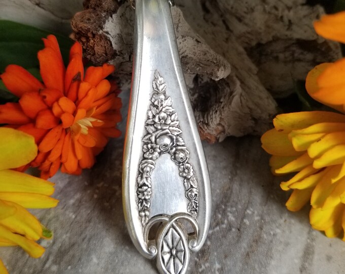 Pendant Spoon Necklace* Made From Vintage Silverware*handmade Gift Idea ...