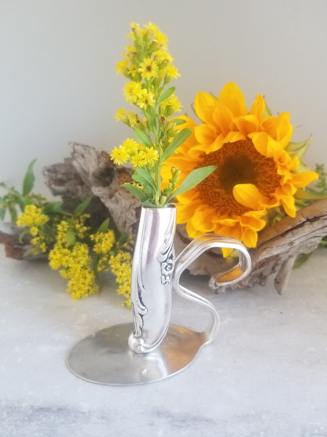 Silverware Bud Vase Made From VINTAGE Silverware Spoon Vase Spoon Gift ...