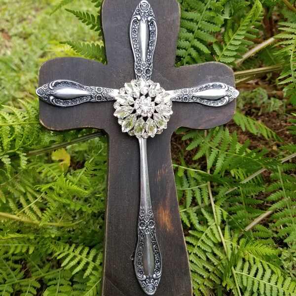 Silverware Cross - Etsy