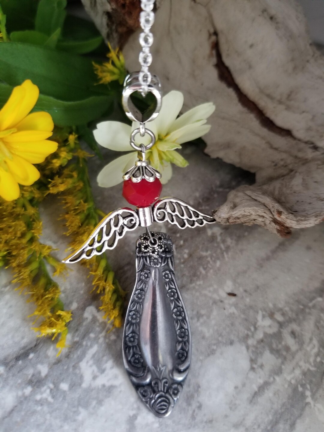 Silverware Spoon Angel Necklace* Made From VINTAGE Silverware* Angel ...