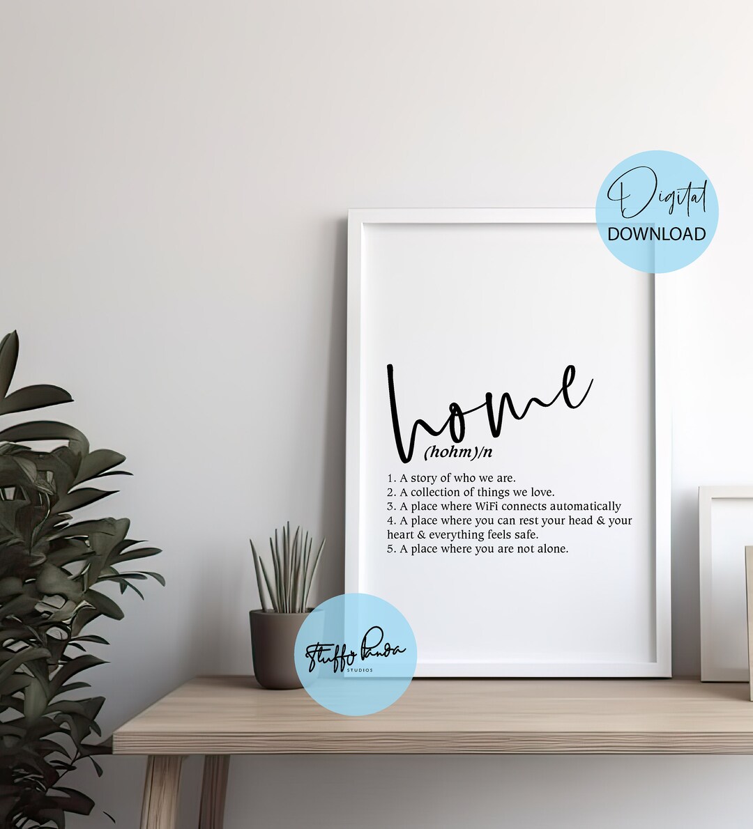 Home Definition Print Digital Download, Wall Art Print, Quote Print ...