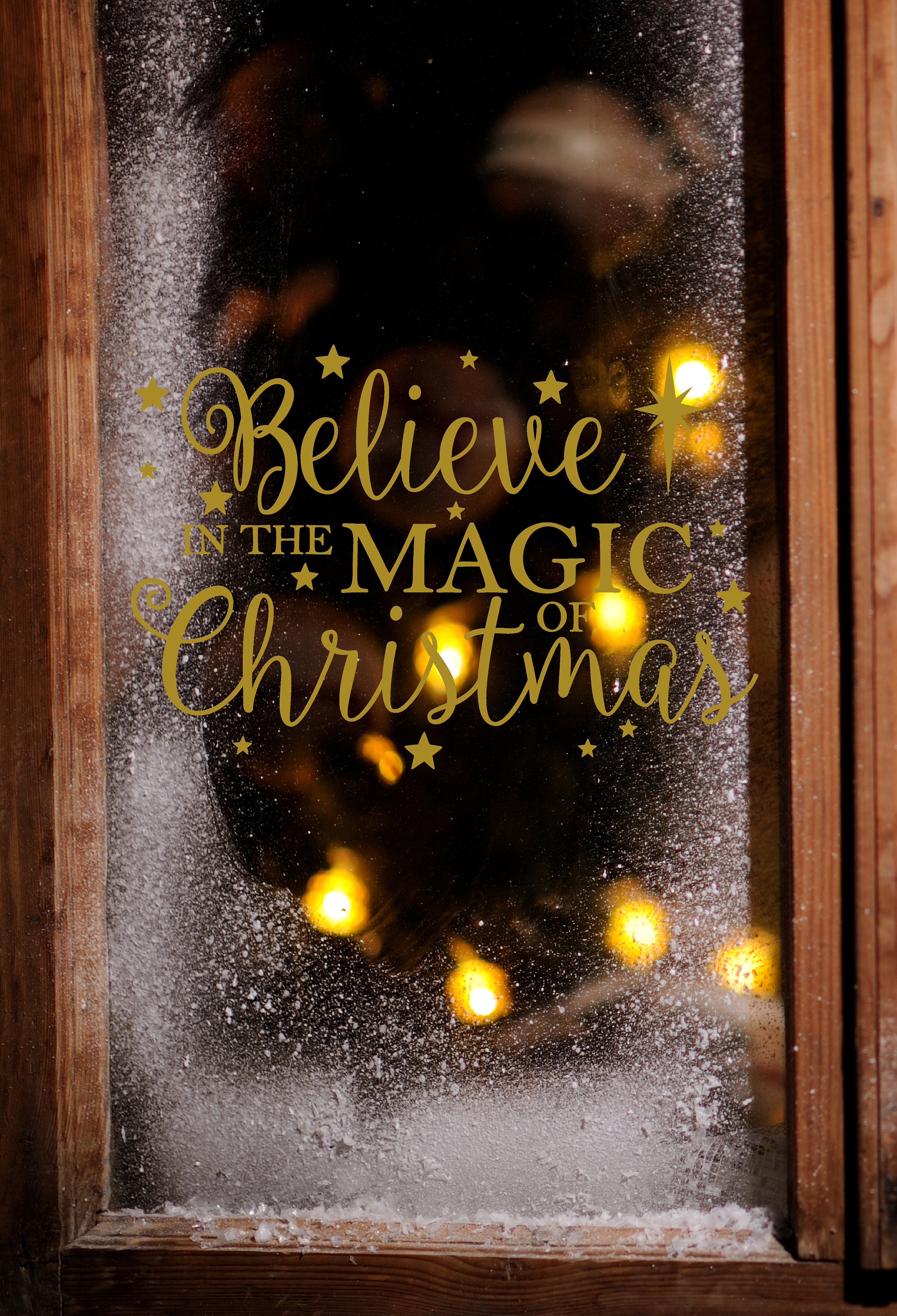 Believe in the Magic of Christmas Window Sticker , Christmas Wall Vinyl ...