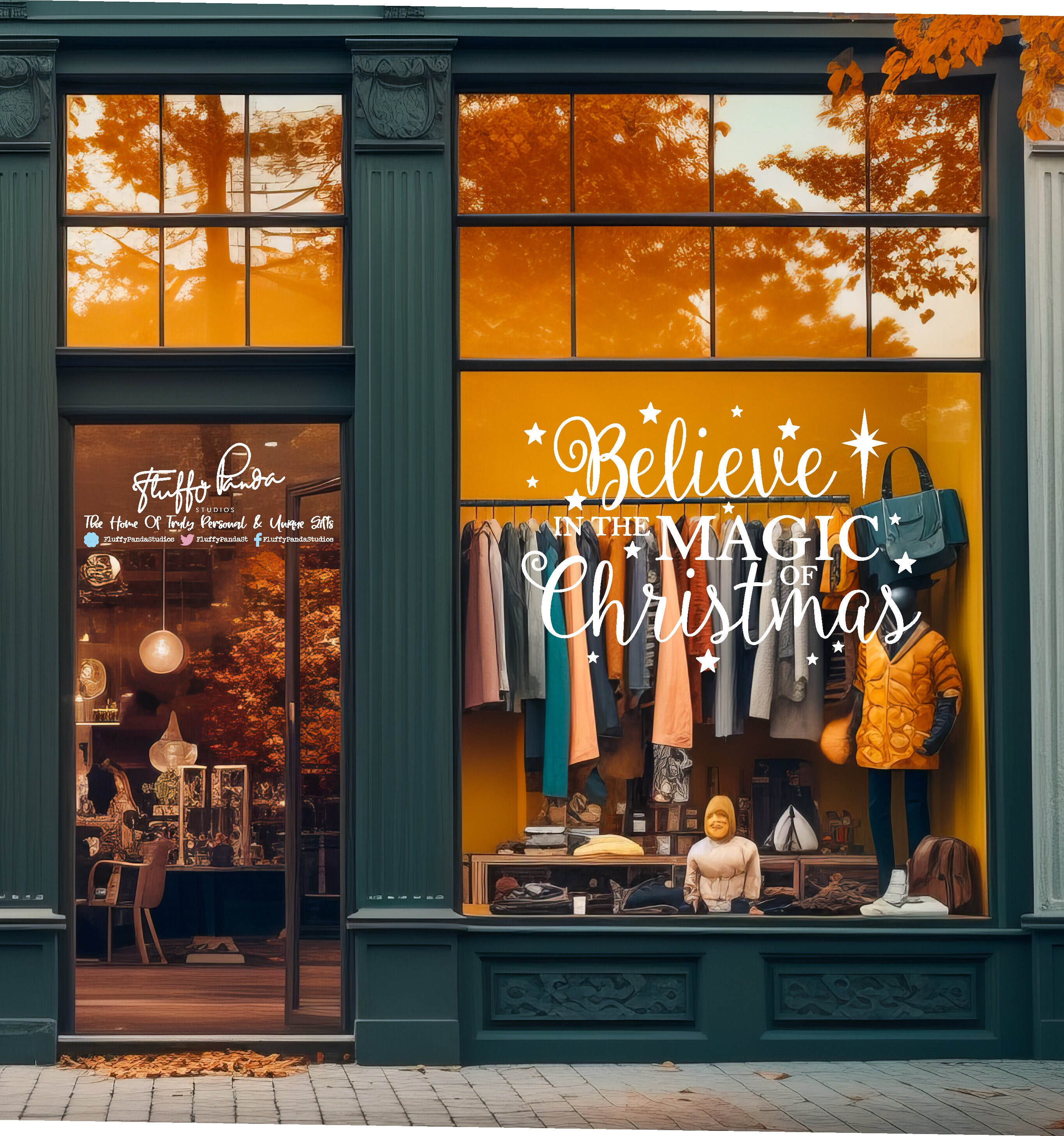 Believe in the Magic of Christmas Window Sticker , Christmas Wall Vinyl ...