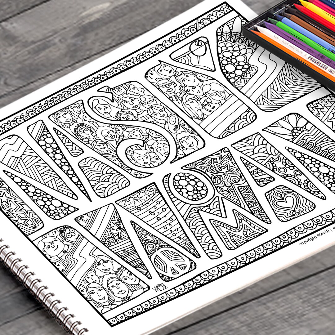 NASTY WOMAN: A Printable Coloring Page - Etsy