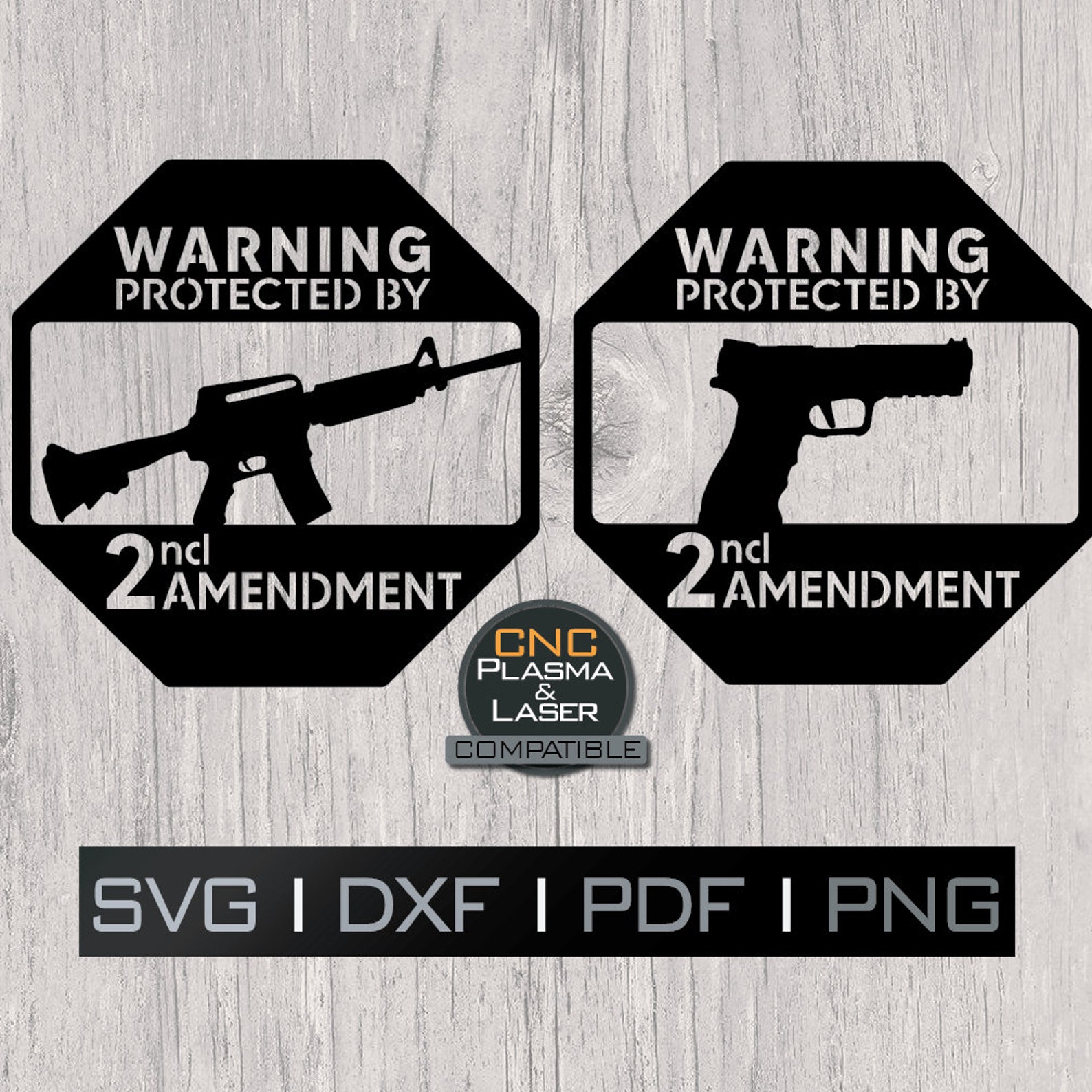 Protected by the Second Amendment 2A | DXF SVG Plasma, Laser, Cnc File ...