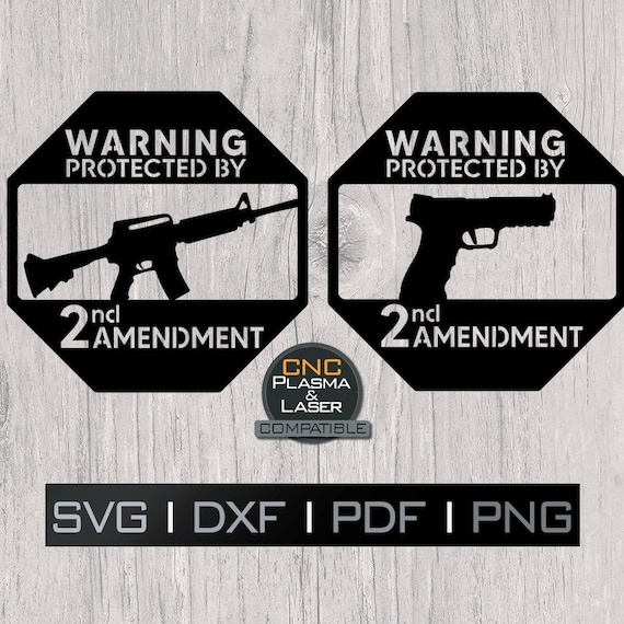 Protected by the Second Amendment 2A DXF SVG Plasma Laser - Etsy