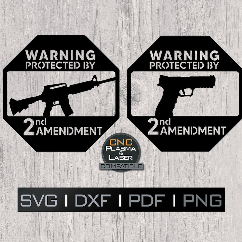 Protected by the Second Amendment 2A | DXF SVG Plasma, Laser, Cnc File ...
