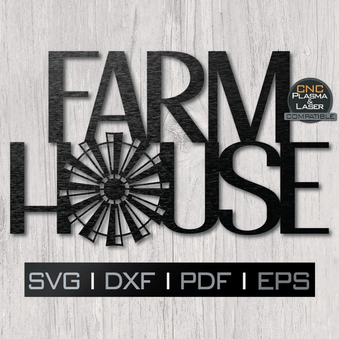 Farm House Windmill | SVG DXF EPS Digital Download File for Cnc Plasma ...