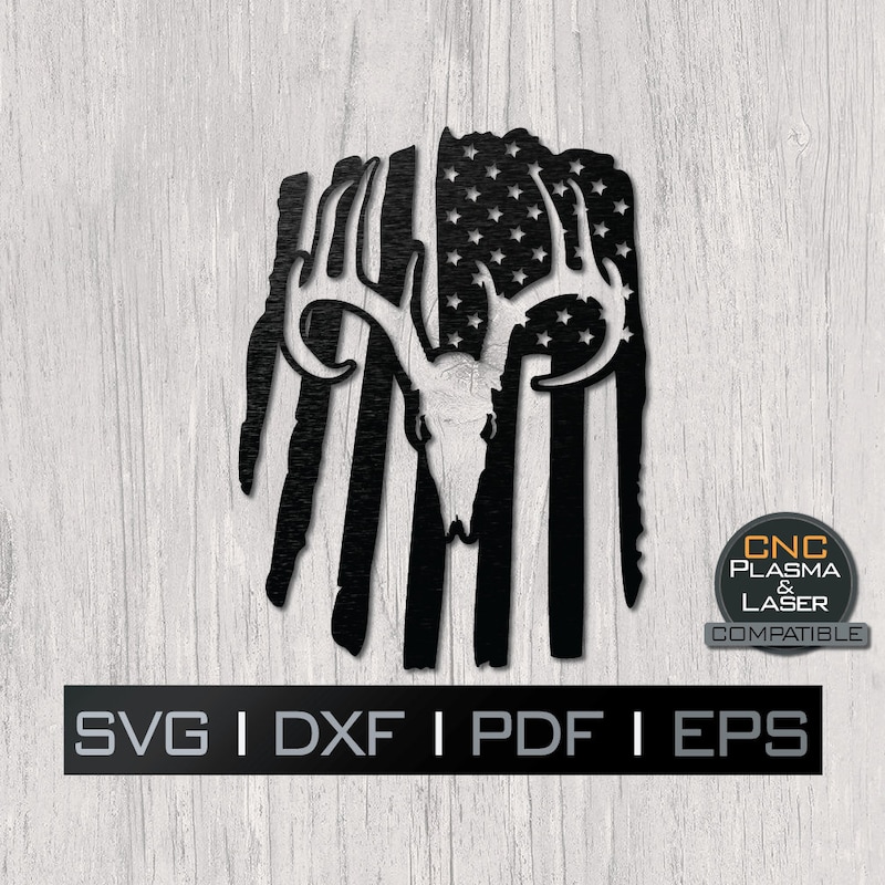 Buck Flag Dxf - Etsy