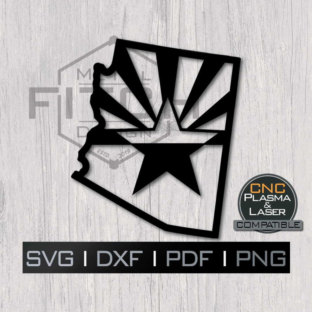 Arizona State Flag | DXF SVG Plasma, Laser, Cnc File, Cricut ...