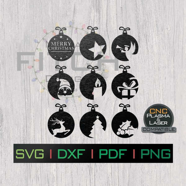 Cnc Dxf Christmas Ornaments - Etsy