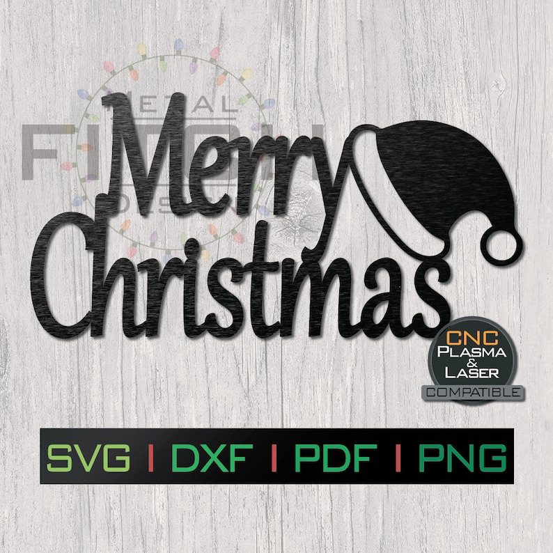 Merry Christmas Santa Hat SVG DXF Digital Download for | Etsy