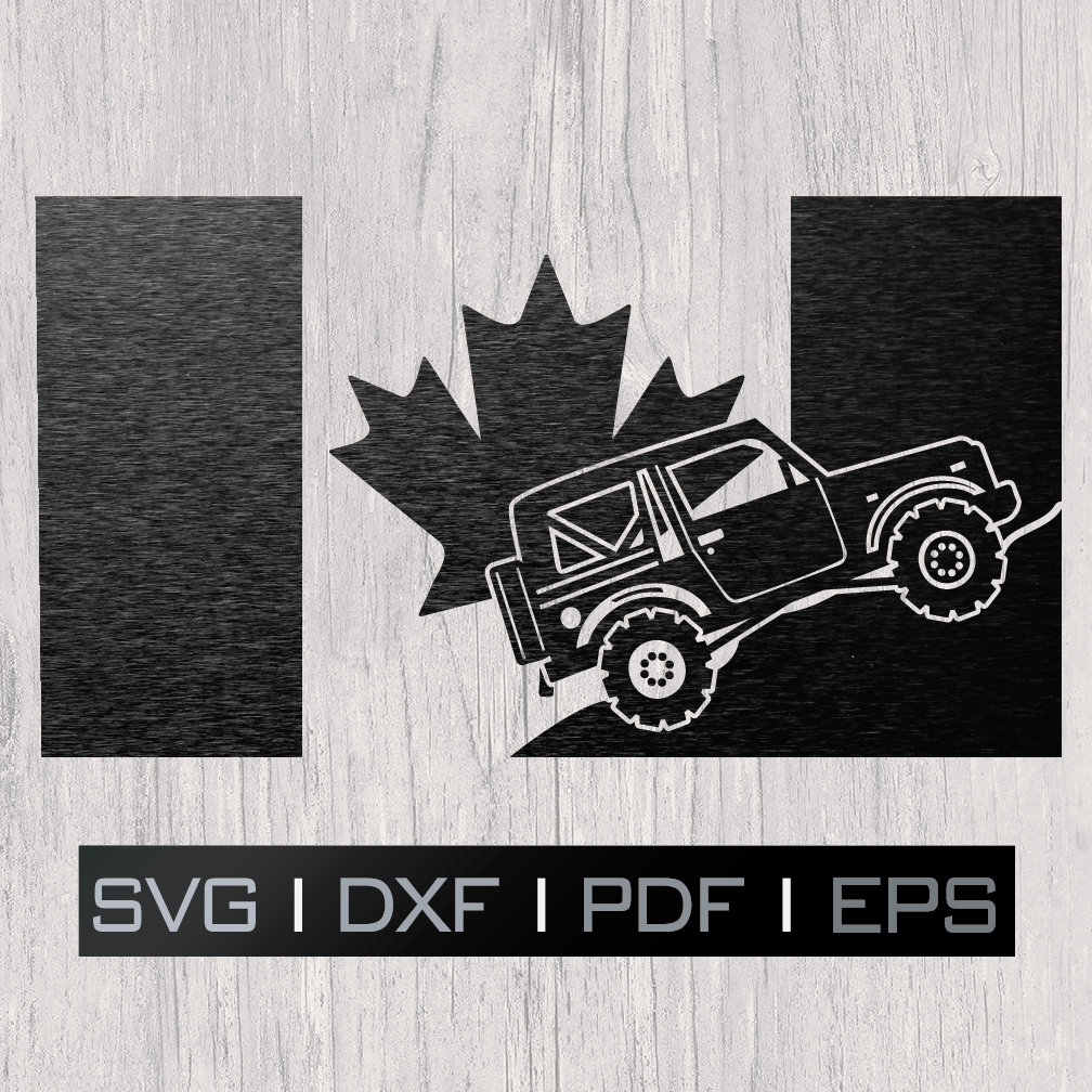 Suzuki Samurai Canadian Flag | DXF SVG Plasma, Laser, Cnc File, Cricut ...