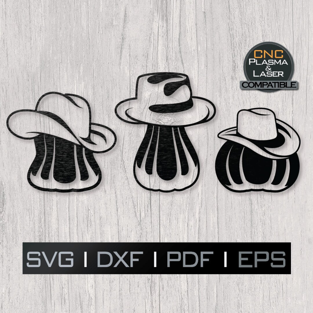 Cowboy Hat Pumpkins | DXF SVG Plasma, Laser, Cnc File, Cricut ...
