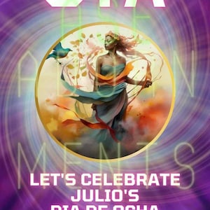 DIY Oya Yansa Cumpleaños De Osha Bembe Tambor Ocha Invitacion Saint ...