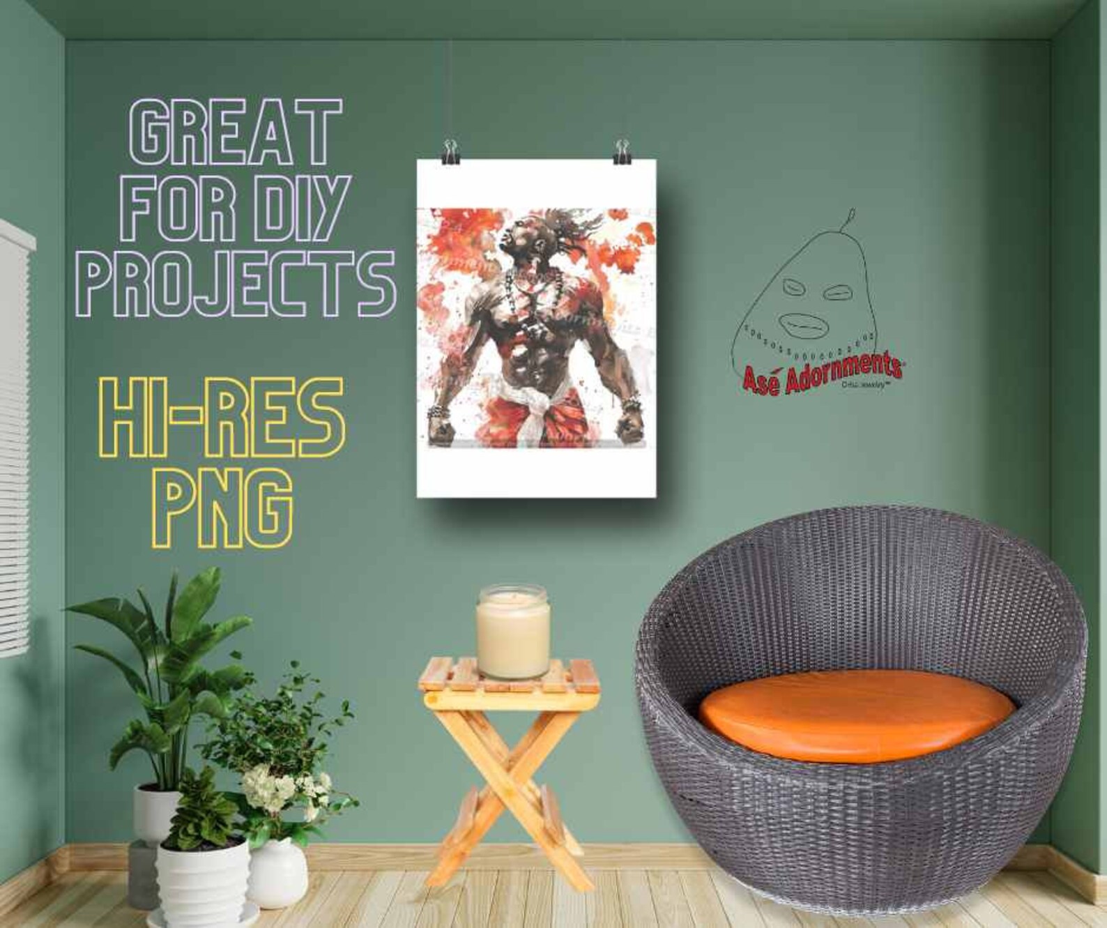 Chango Vector PNG Digital Download Clip Art PNG Printable Commercial ...