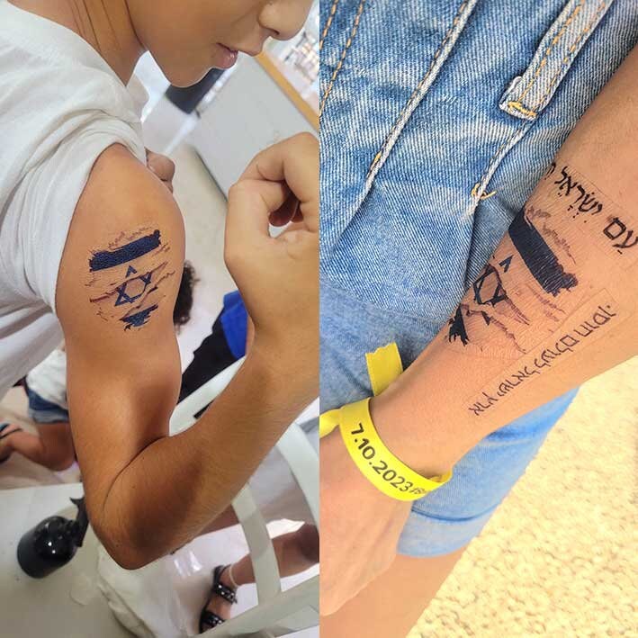 Israeli Flag Temporary Tattoos Set - Etsy